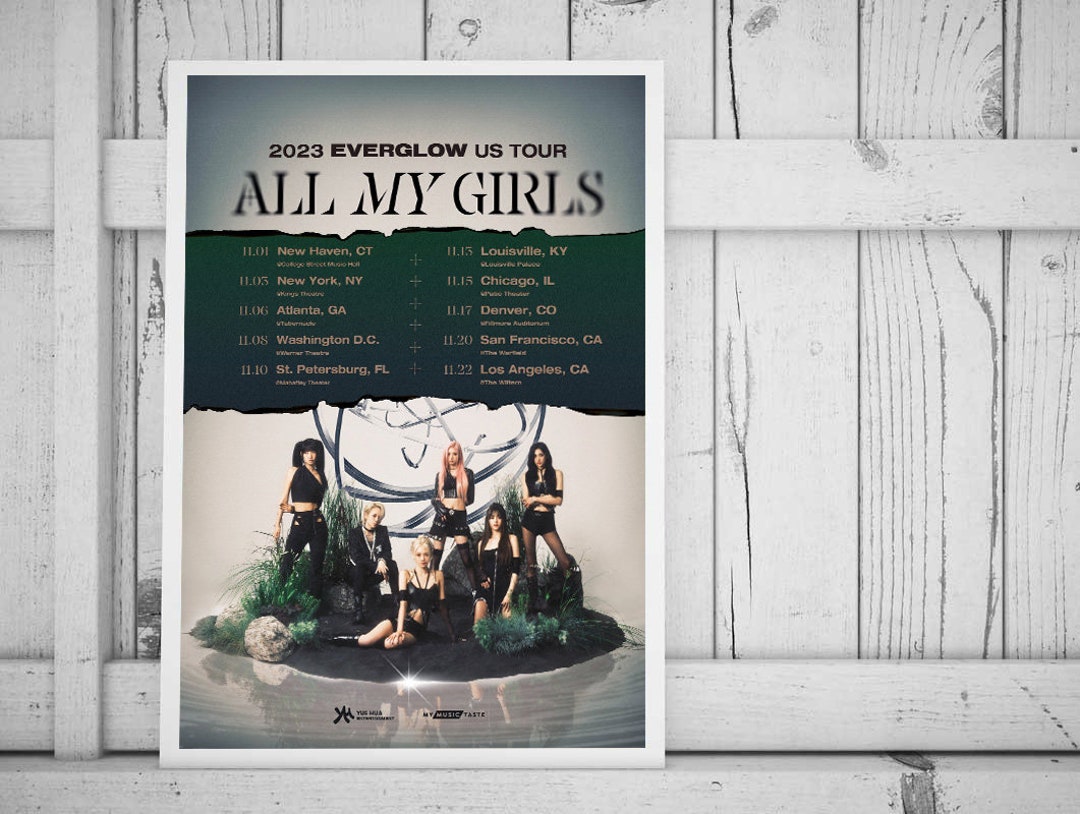Poster 2023 Everglow Us Tour All My Girls - Etsy