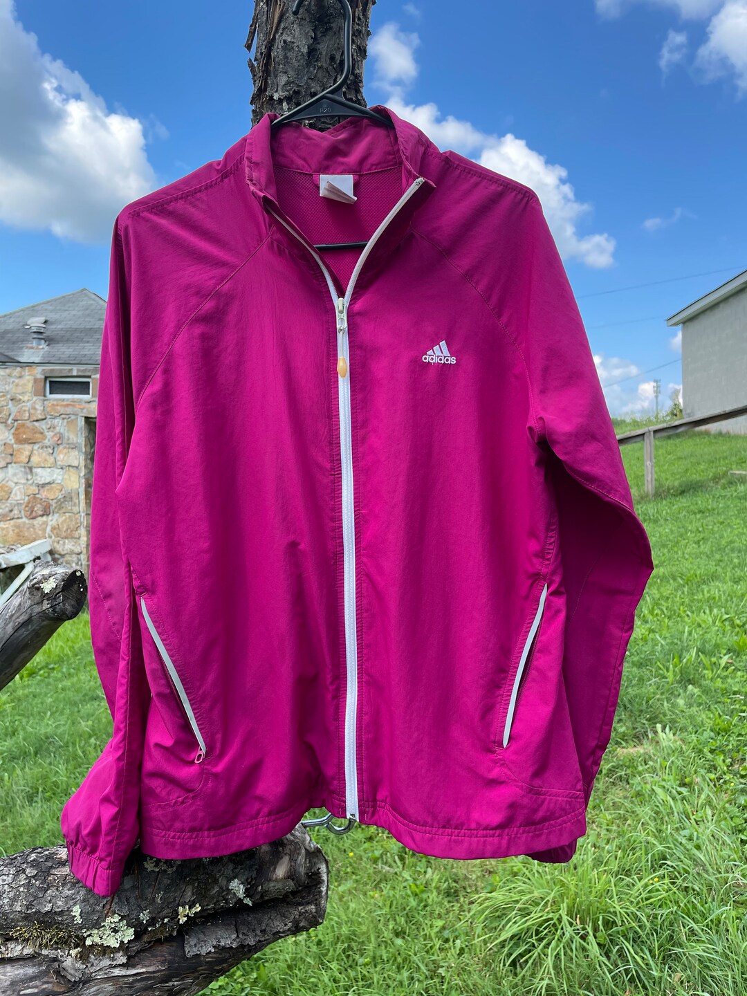 Vintage Adidas Track Jacket 2000 Y2K Fuchsia - Etsy