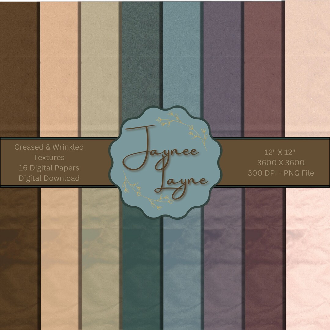 Creased and Wrinkled Textures ~ Digital Paper Pack Design Commercial ...