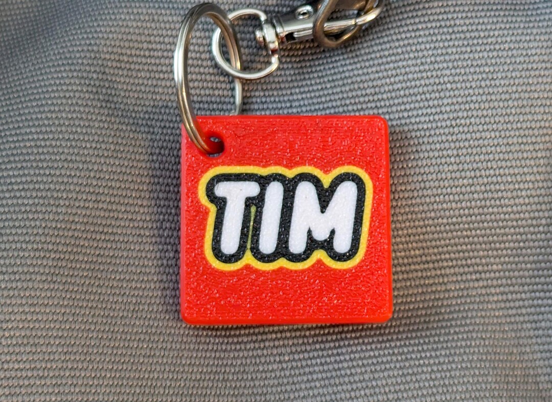 Personalized Brick Style Name Tags for Backpack or Keychain. Square - Etsy