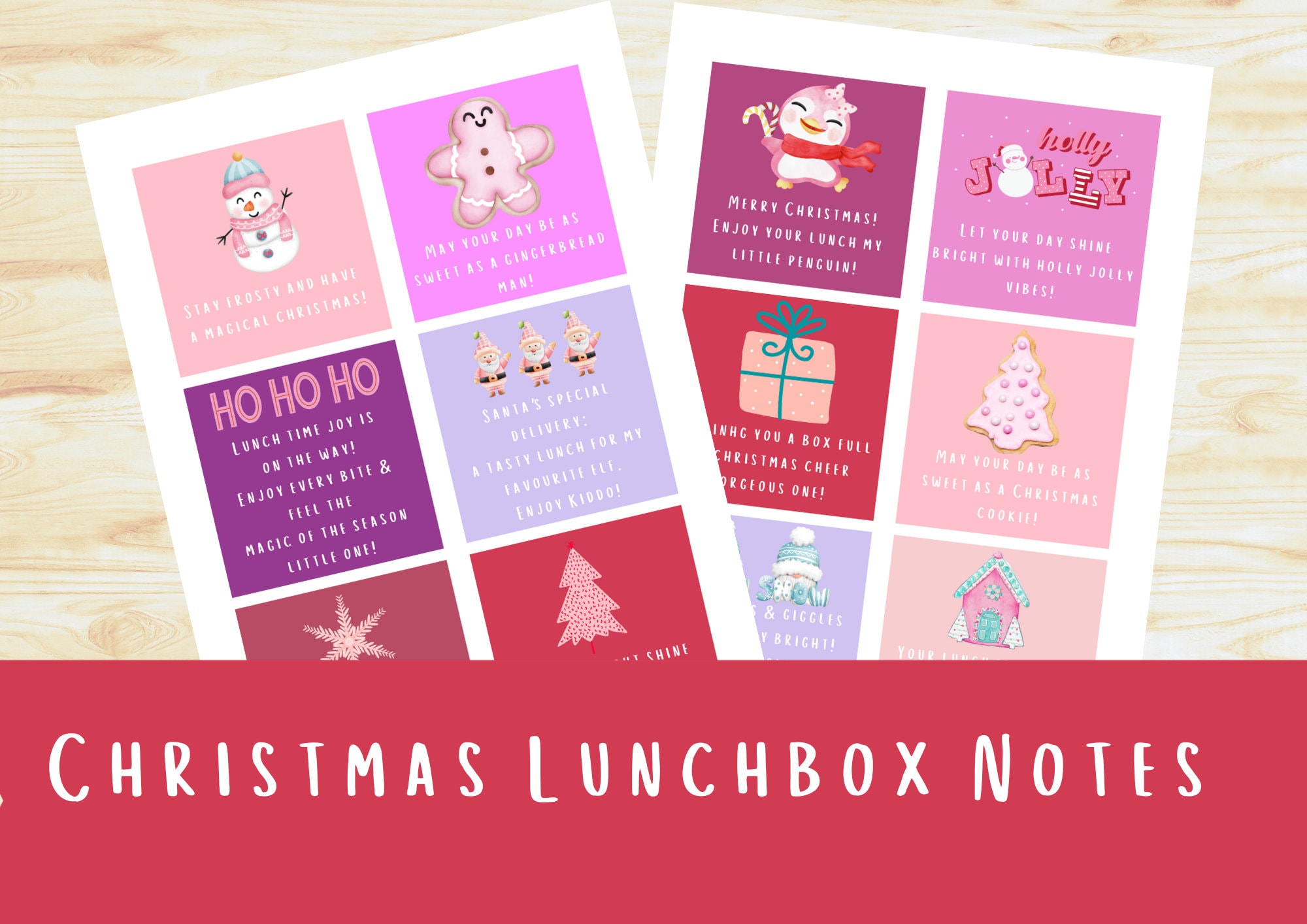 Christmas Lunchbox Notes Printable Lunchbox Notes for Kids - Etsy
