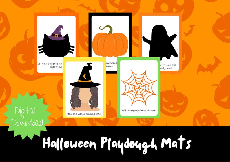 Halloween Playdough Mats - Etsy