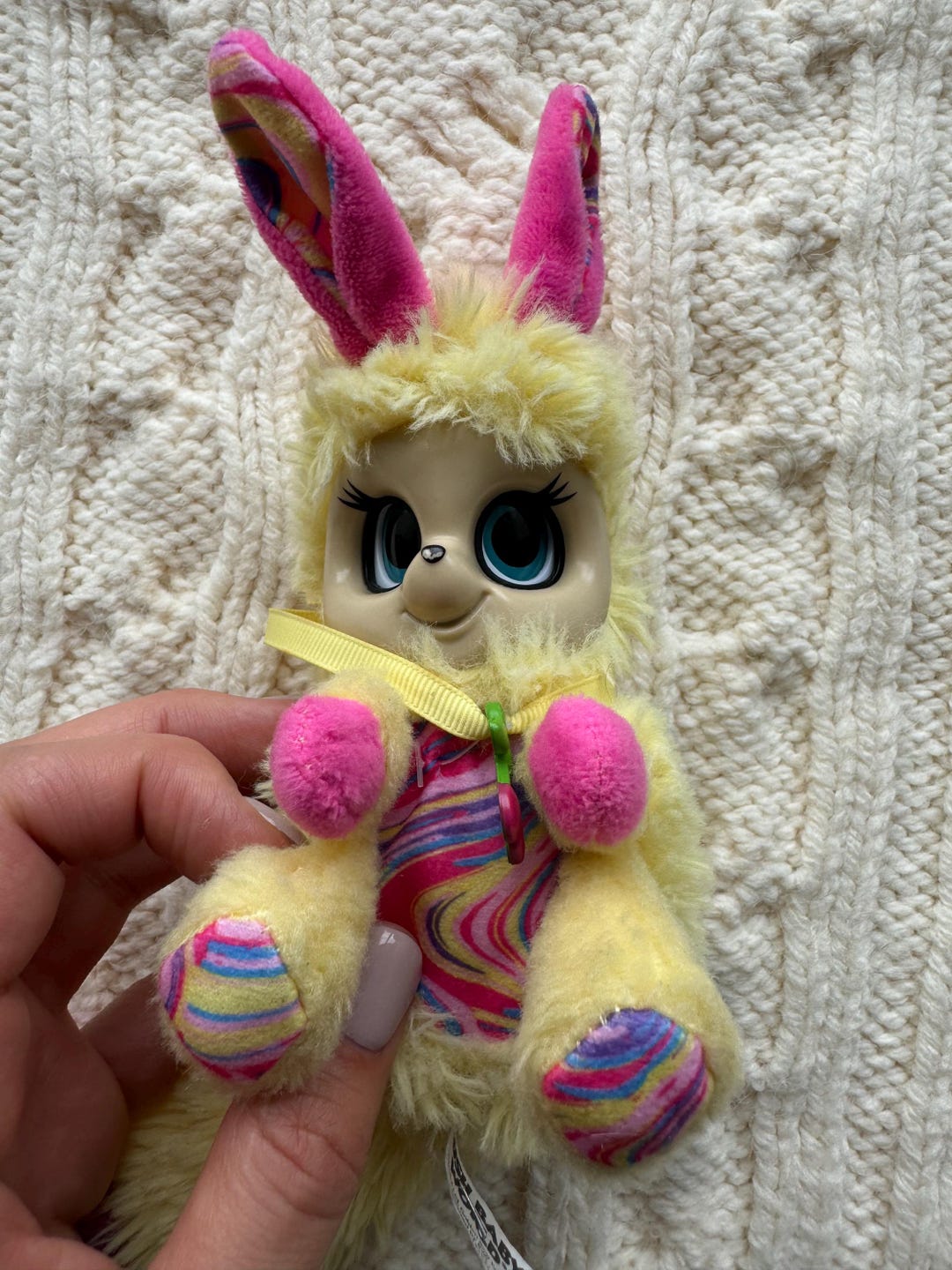 Bush Baby World PLUSH Yellow & Floral Moveable Eyes 2018 About 6" Used ...
