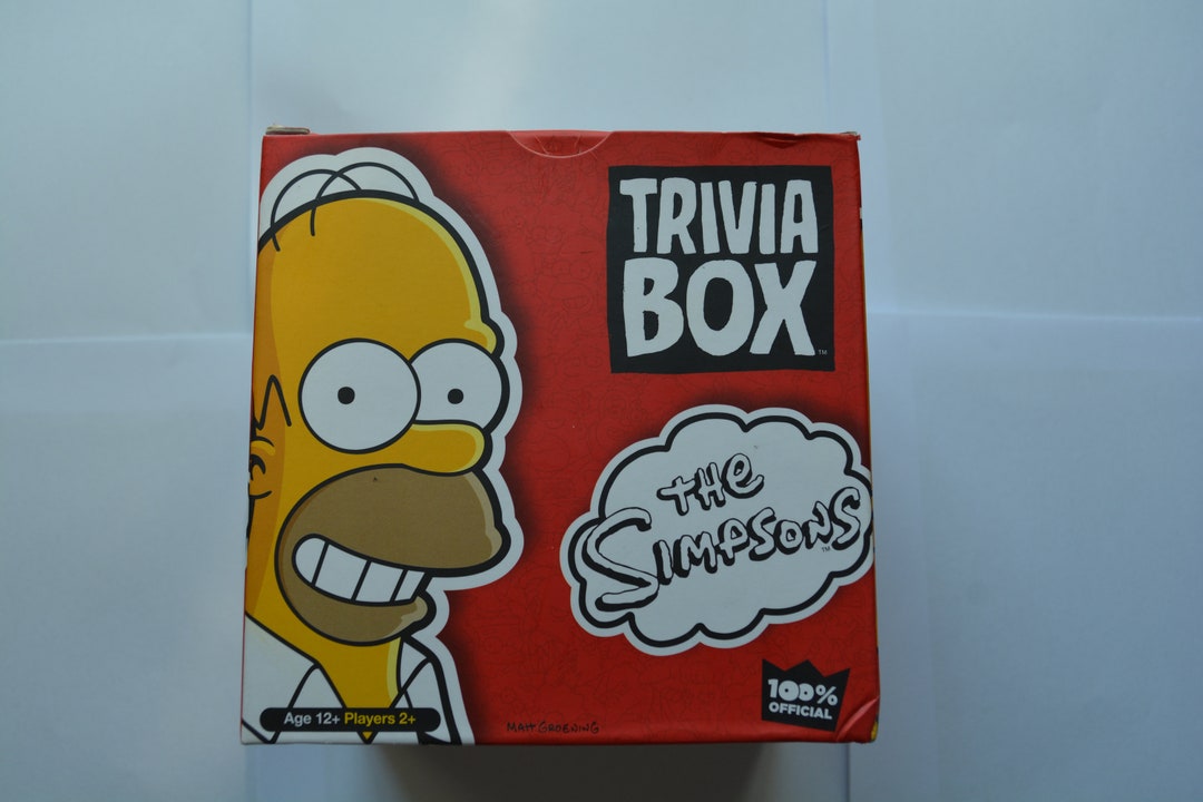 The Simpsons Game Trivia Box Family Fun Game New BUT the Box is Opened ...