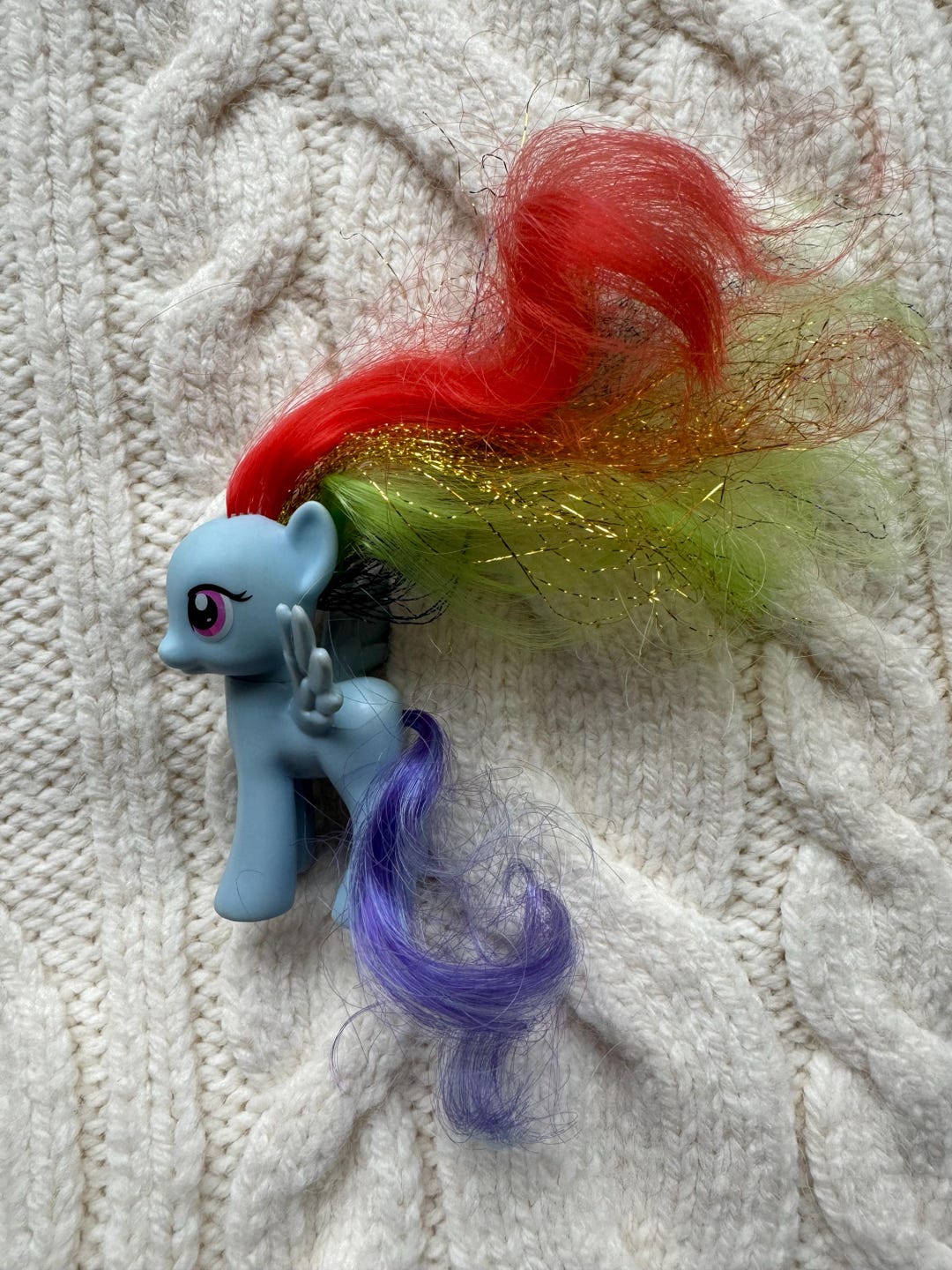 My Little Pony G4 MLP Tinsel Shimmer Hair Rainbow Dash Used Please Look ...