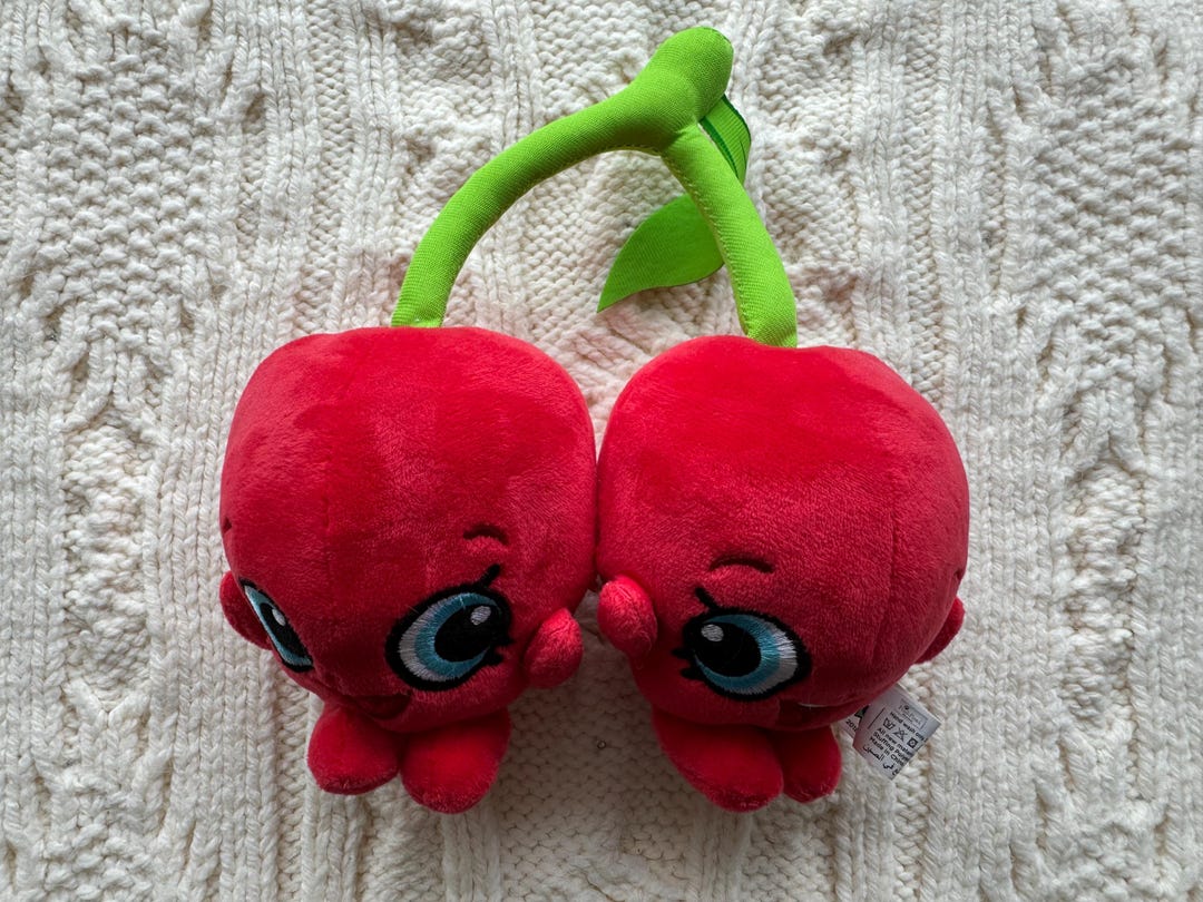 Shopkins Cheeky Cherries Red Plush Just Play Stuffed Toy Used Please ...
