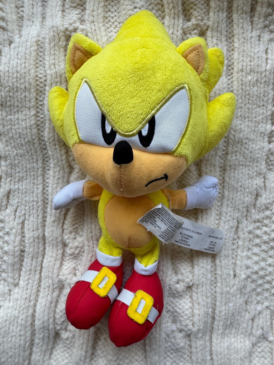 Sonic the Hedgehog About 9" Super Sonic Plush Jakks Pacific Used Please ...
