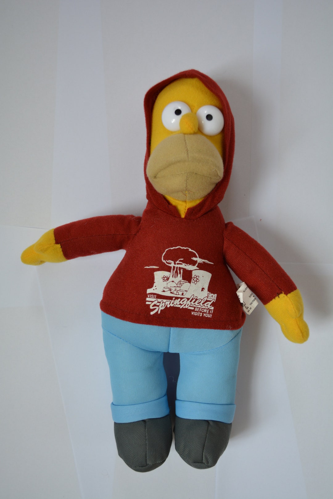 The Simpsons Homer Simpson Plush Mat Groening Red Hoodie Used Please ...
