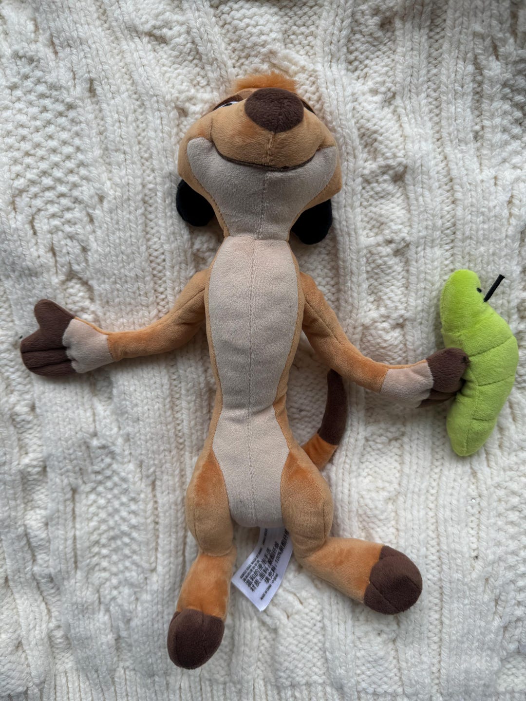 Disney the Lion King Timon Plush Meerkat and Grub Stuffed Animal Soft ...