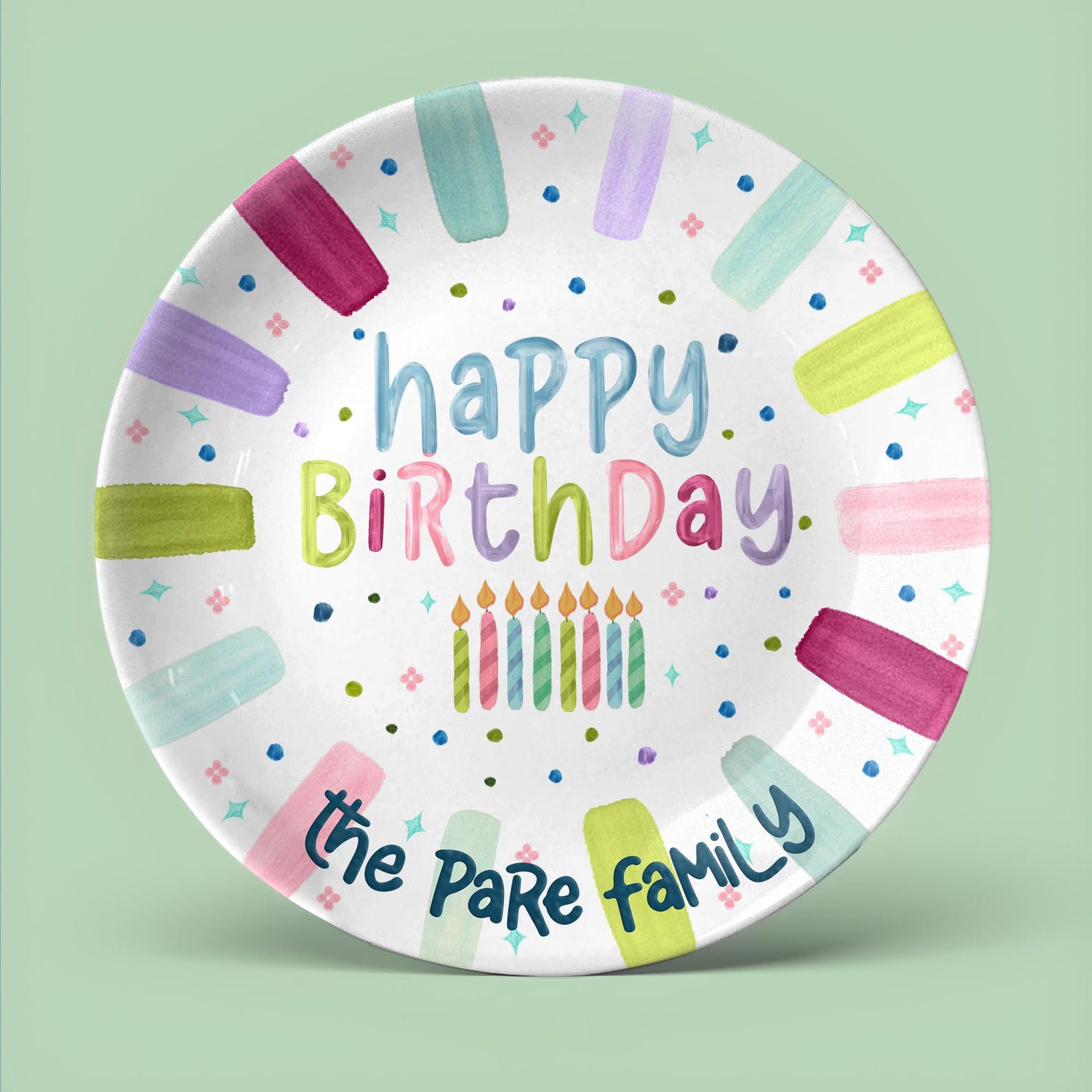 Personalized Birthday Plate, Personalized Ceramic Celebration Gift ...