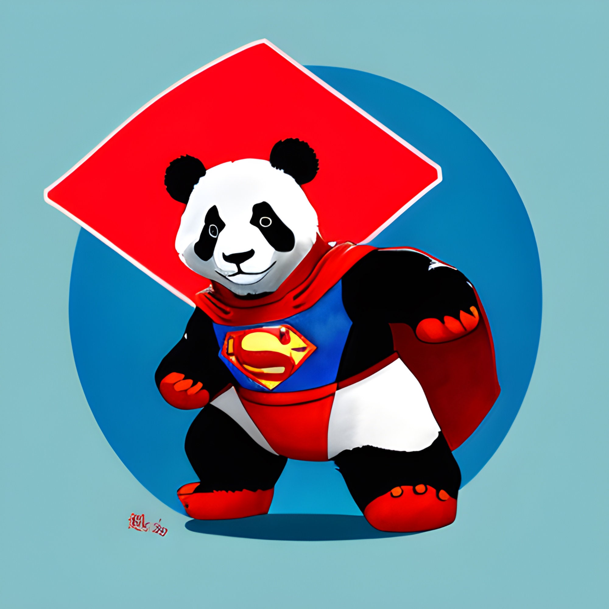 Watercolor Superhero Panda Clipart: Nursery Decor (digital Download) - Etsy