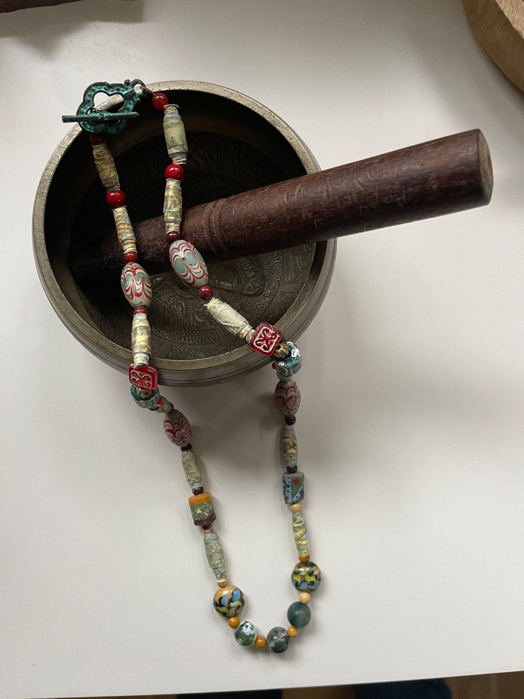 Recycled Map Beads, Mixed Trade Beads - Etsy