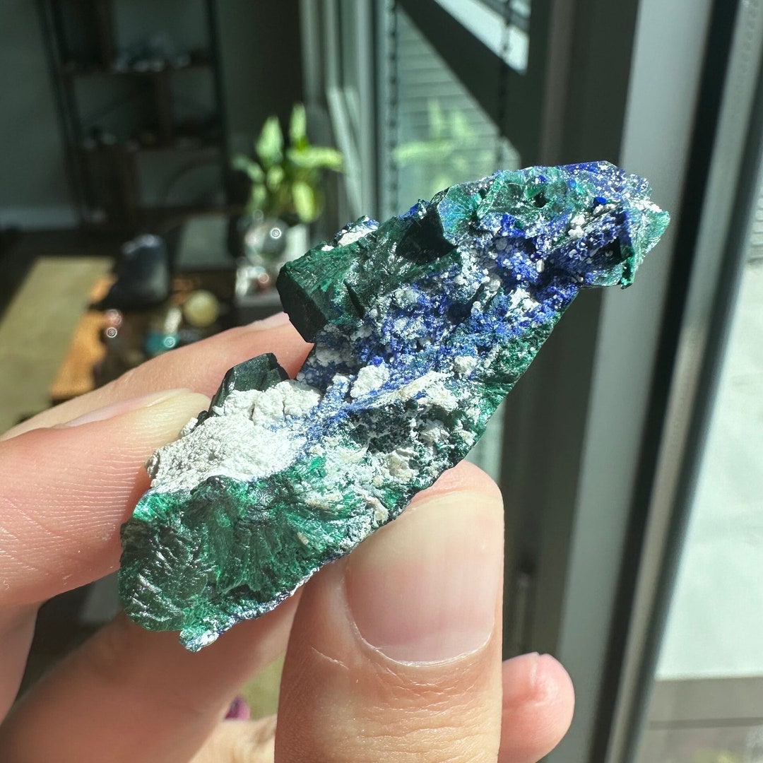 Azurite With Malachite Pseudomorph With Matrix Millpillas, Mexico - Etsy