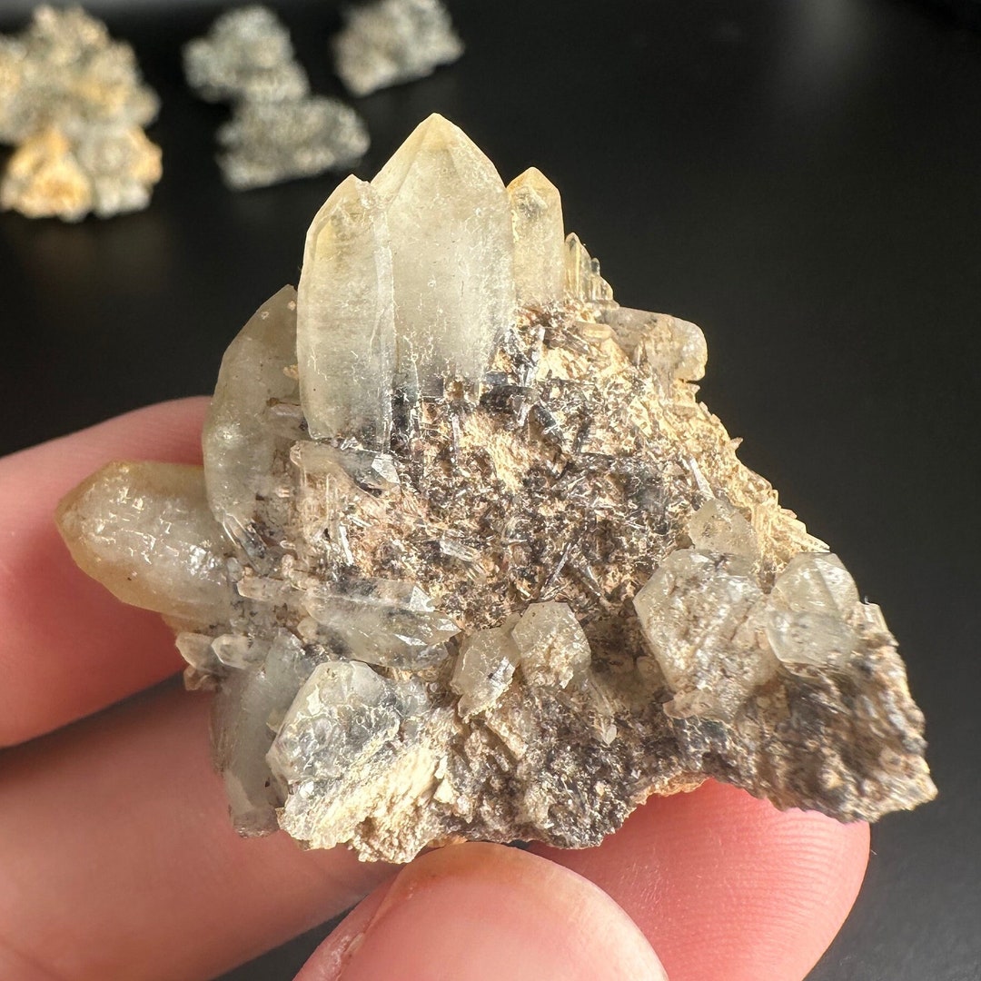 RARE Lattice Quartz, Parallel Quartz on Feldspar With Blue Inclusions ...