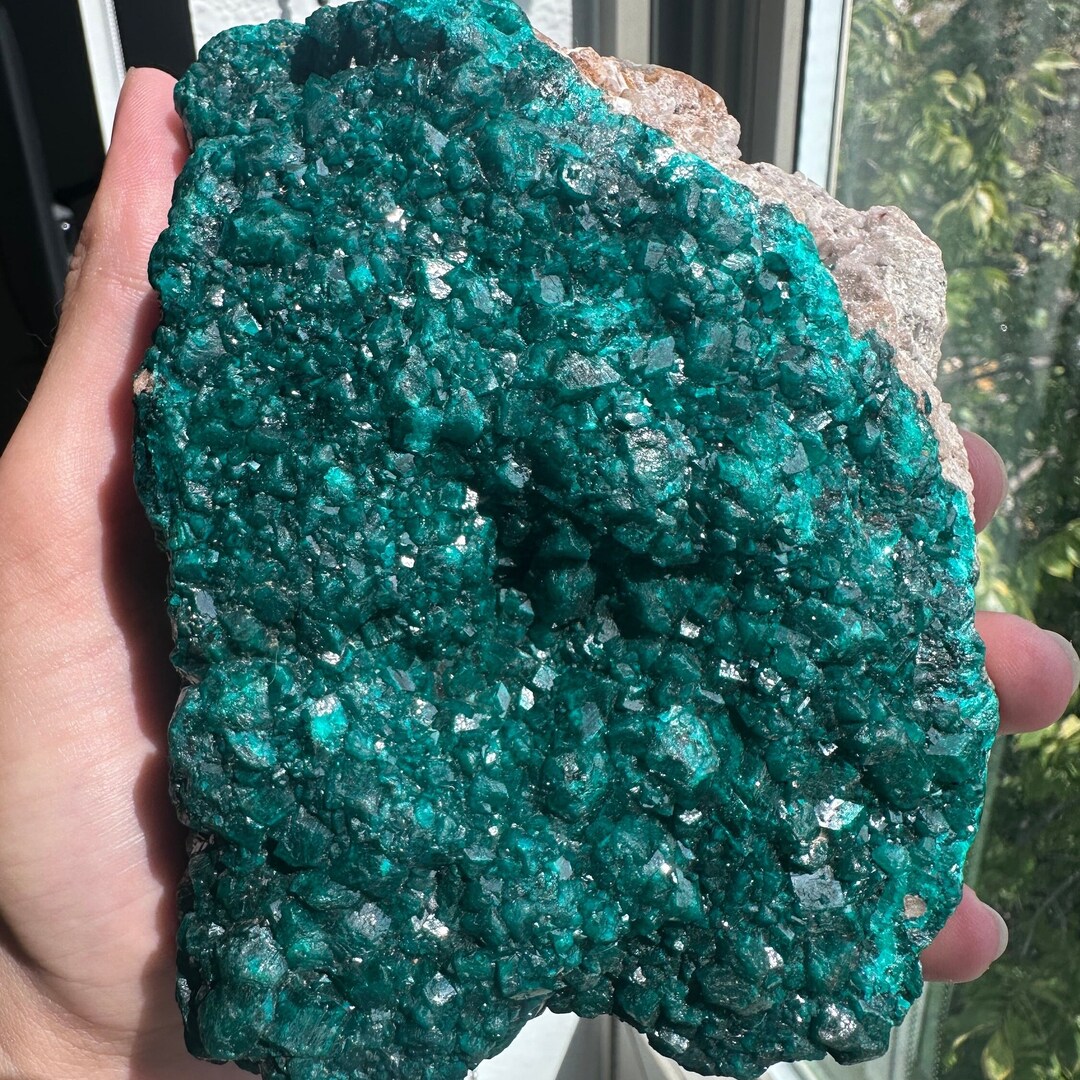 Huge Dioptase Crystal Cluster 1.3 Kilograms Democratic Republic of the ...