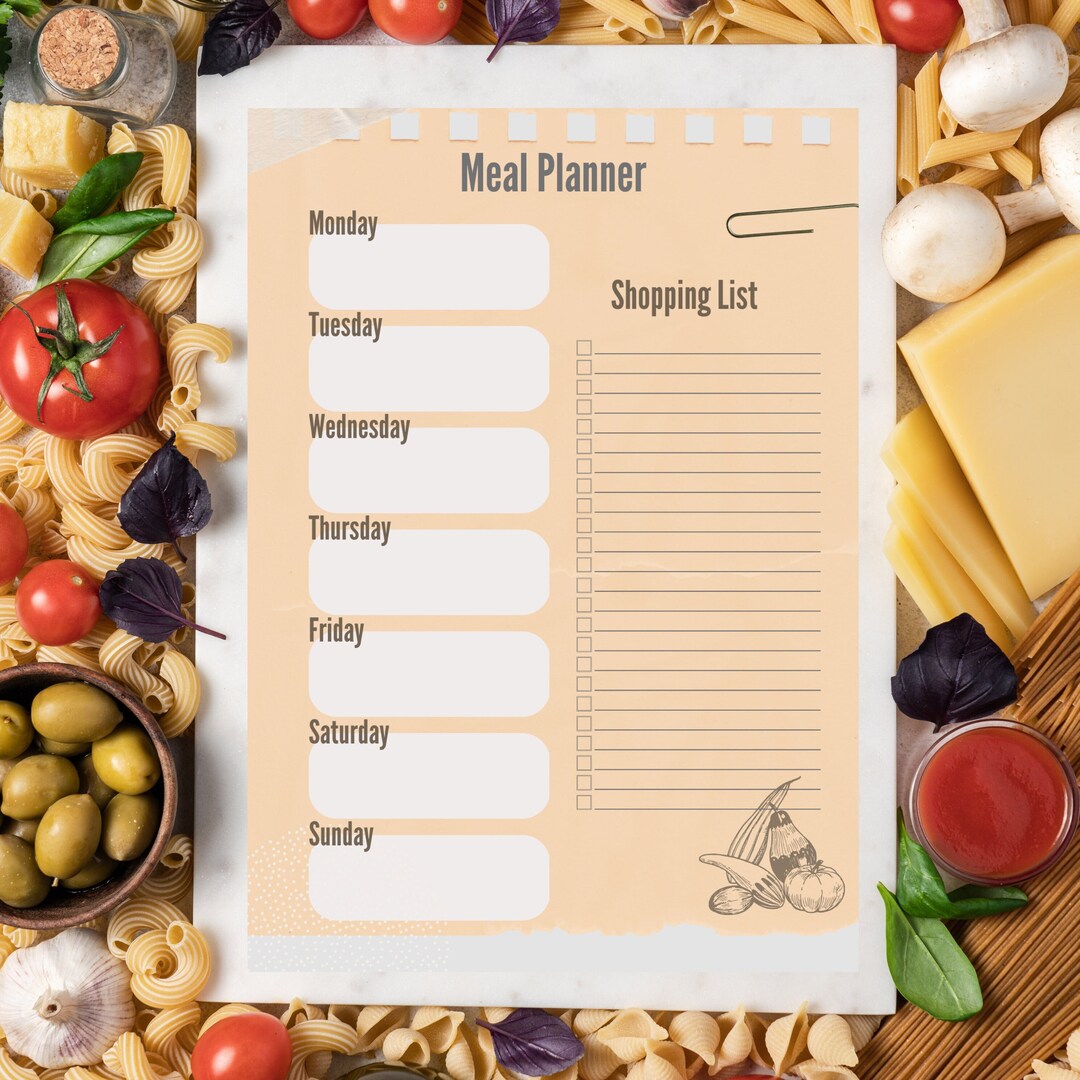 Custom Meal Planner, Printable Meal Prep Planner, Daily Food and ...