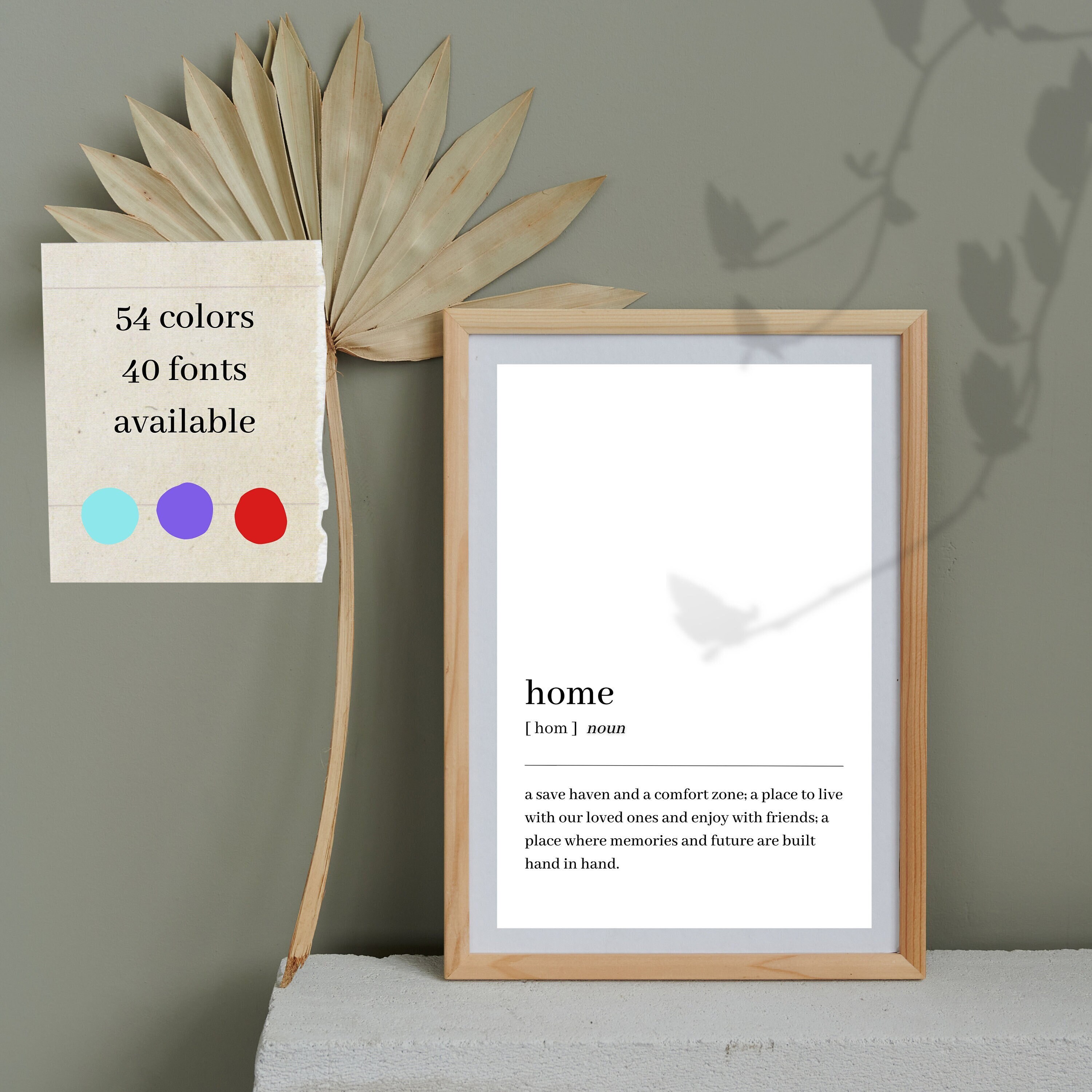 Digital Custom Definition Poster, Personalized Definition Wall Art ...