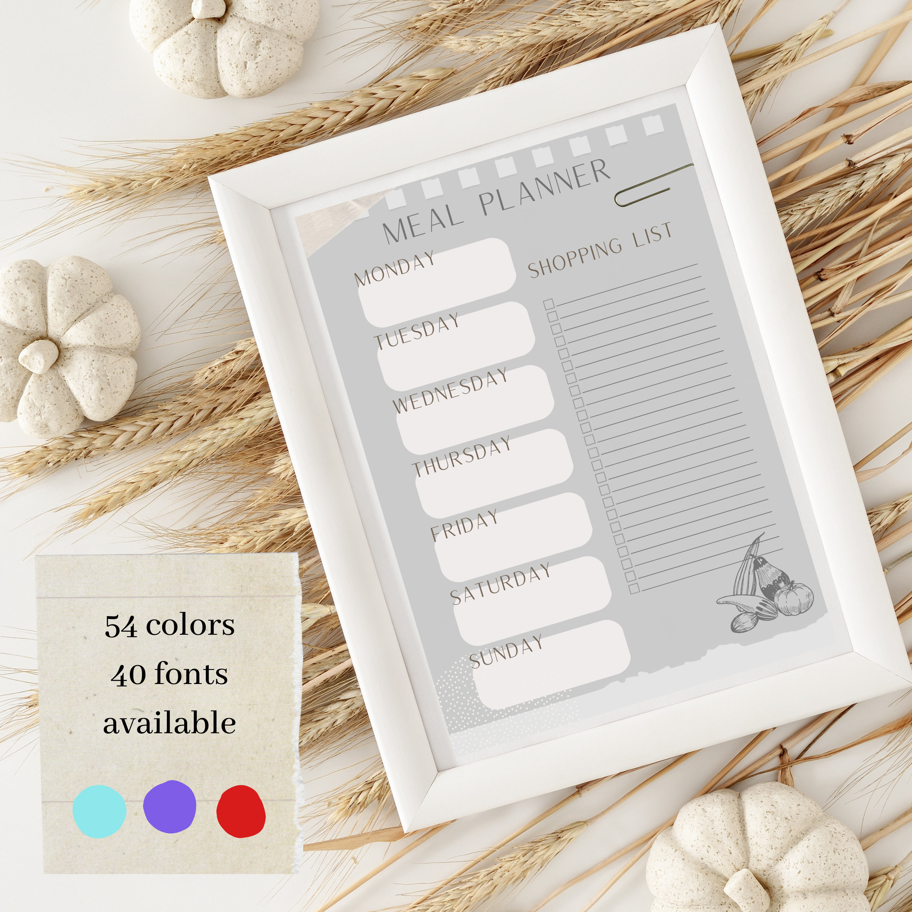 Custom Meal Planner, Printable Meal Prep Planner, Daily Food and ...