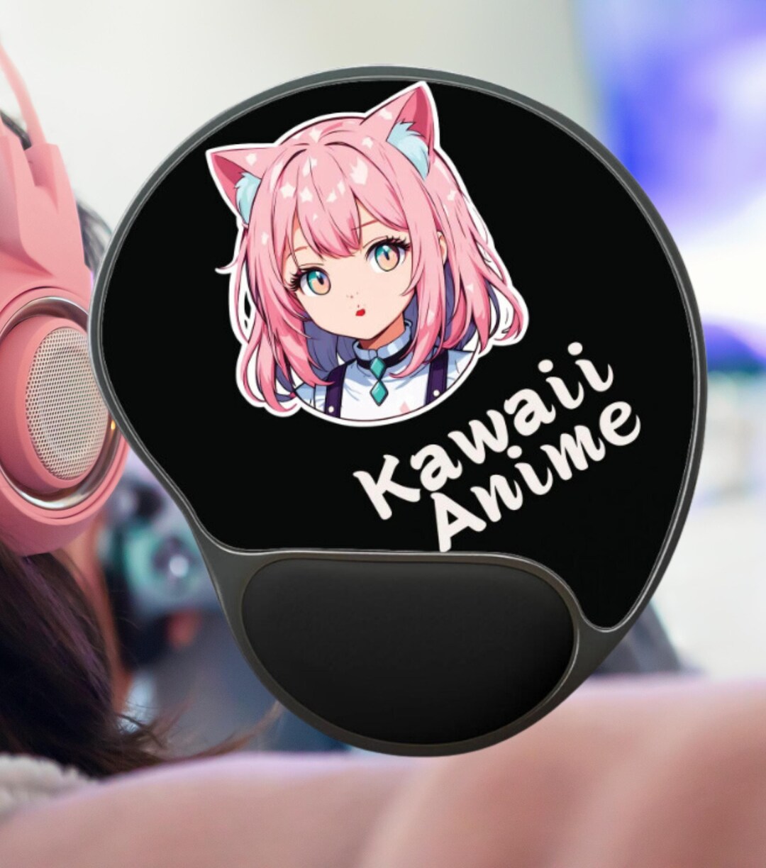 Kawaii Anime Mouse Pad Wrist Rest Support for Gaming and Work - Etsy