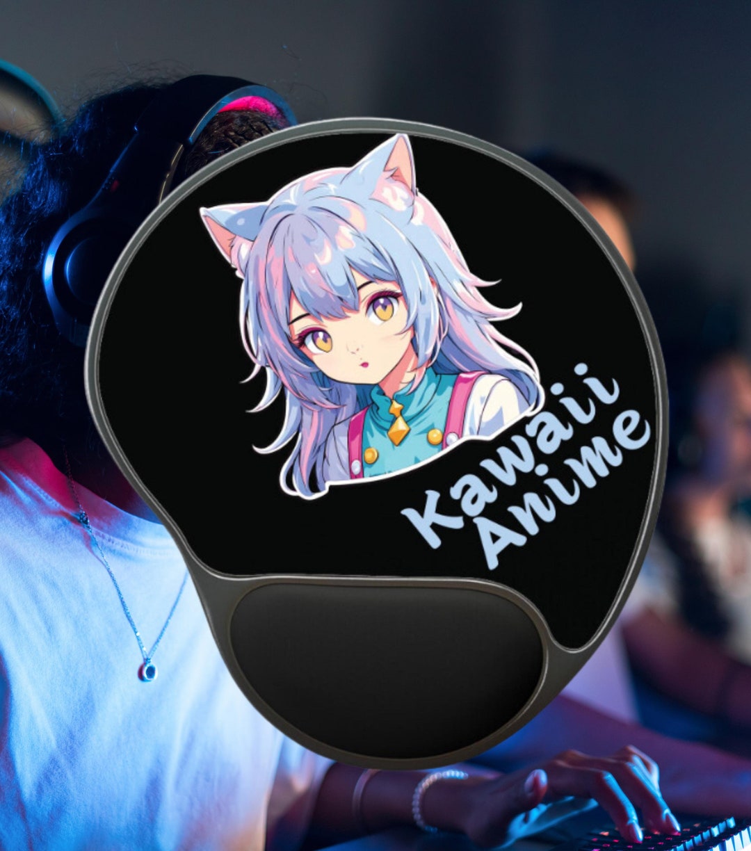 Kawaii Anime Mouse Pad Wrist Rest Support for Gaming and Work - Etsy