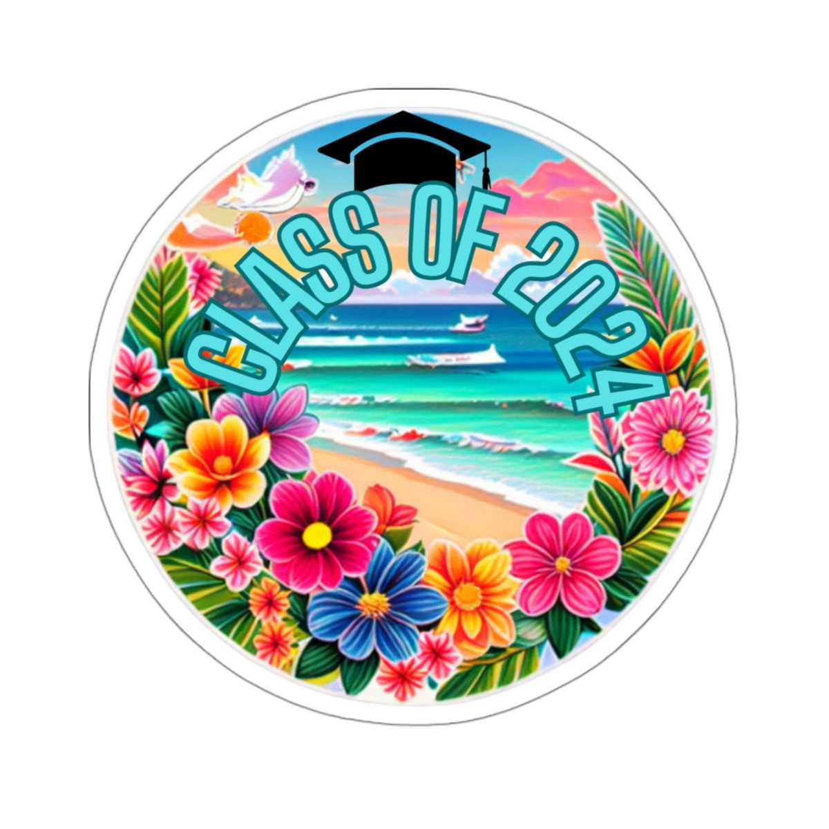 Class of 2024 Stickers 2024 Graduation Labels Round Graduation Party ...
