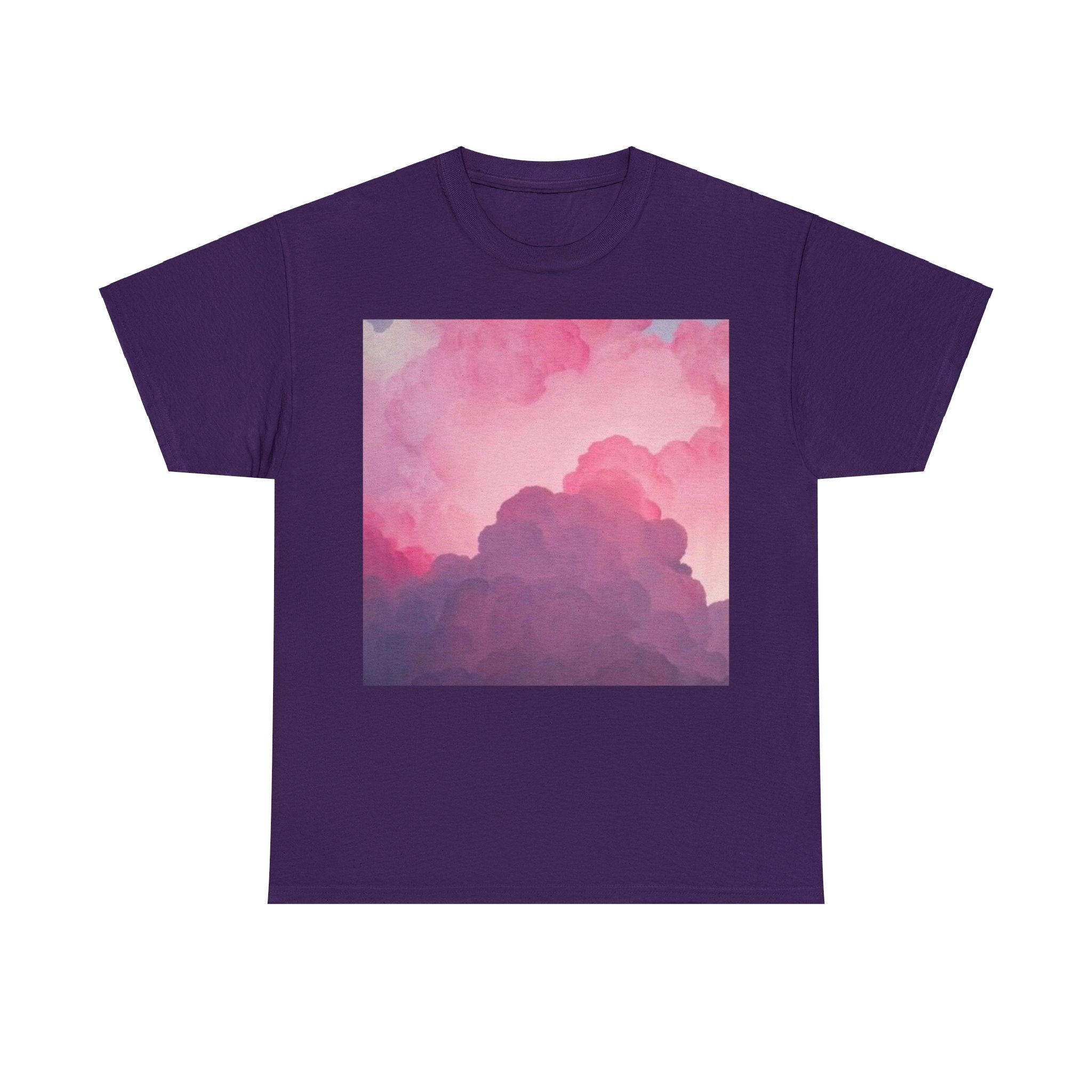 Pink and Purple Storm Clouds T-shirt - Unique Sky Design, Unisex Tee - Etsy