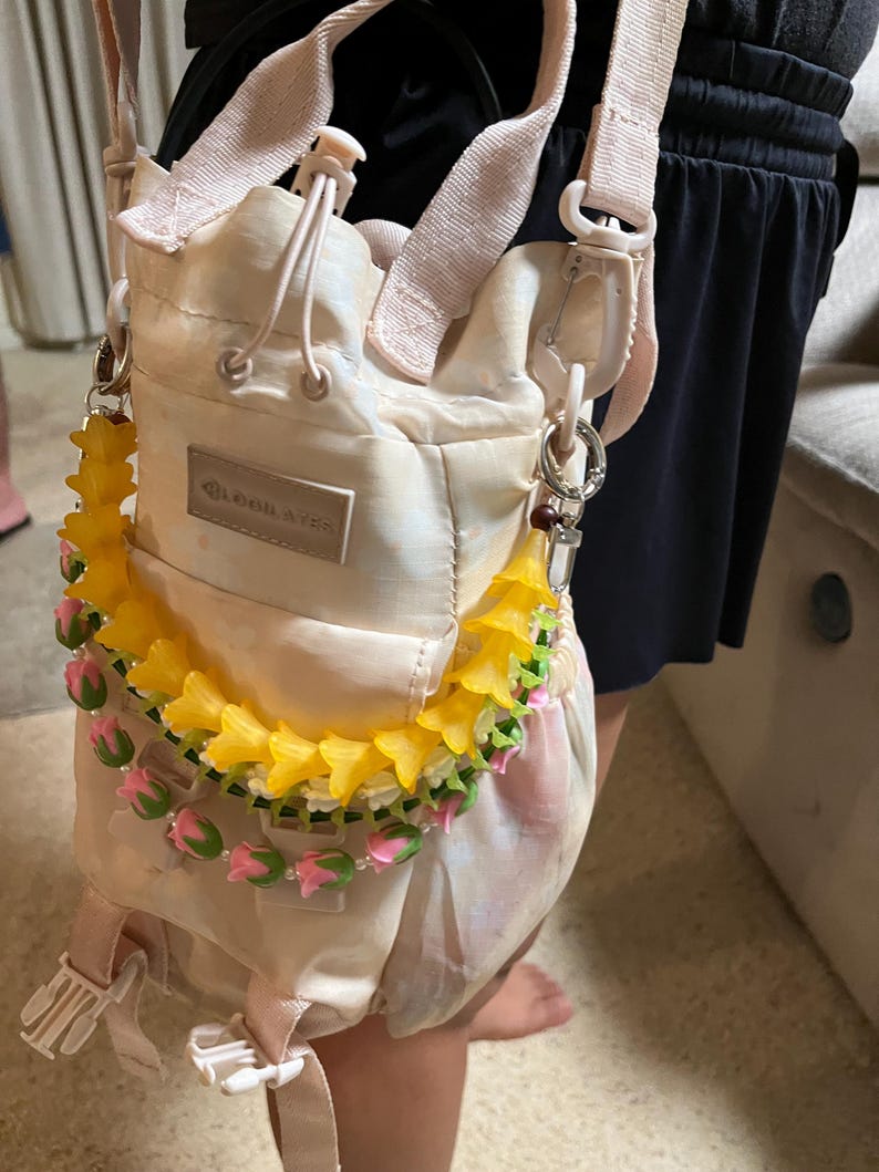 Puakenikeni-style Purse Lei, Hula Bag Charm, Pakalana Inspired Flower ...