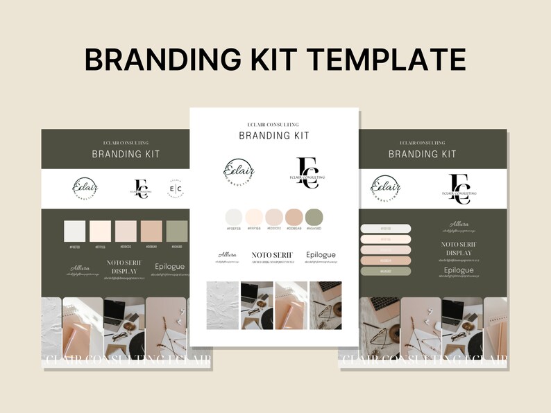 Complete Brand Kit Template for Canva Digital Download Editable Brand ...