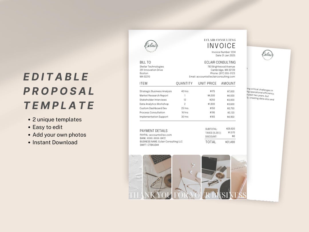 Professional One-page Business Proposal Template | Canva Template ...