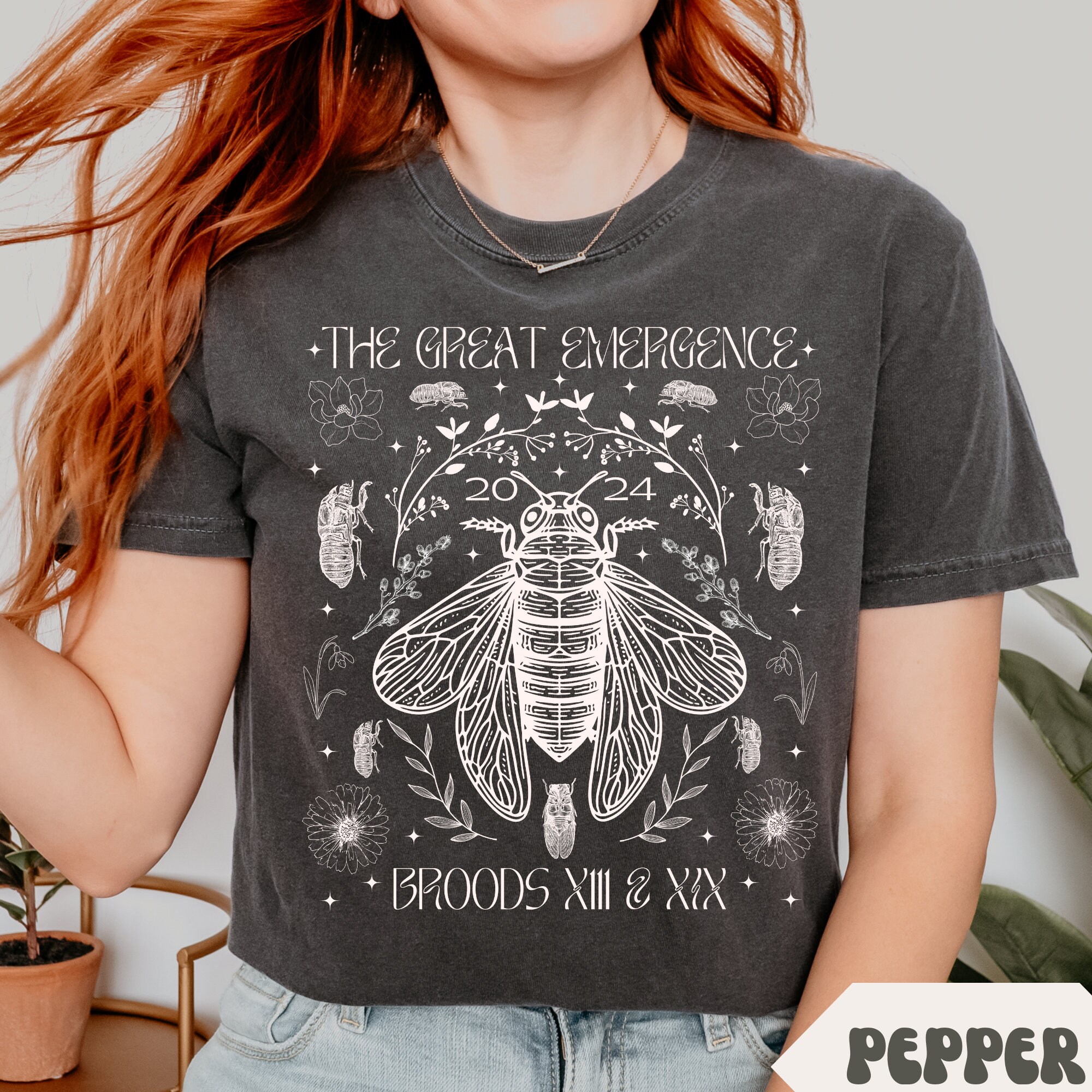 2024 Cicada Comfort Colors Shirt Celestial Indie Tee Year of the Cicada ...