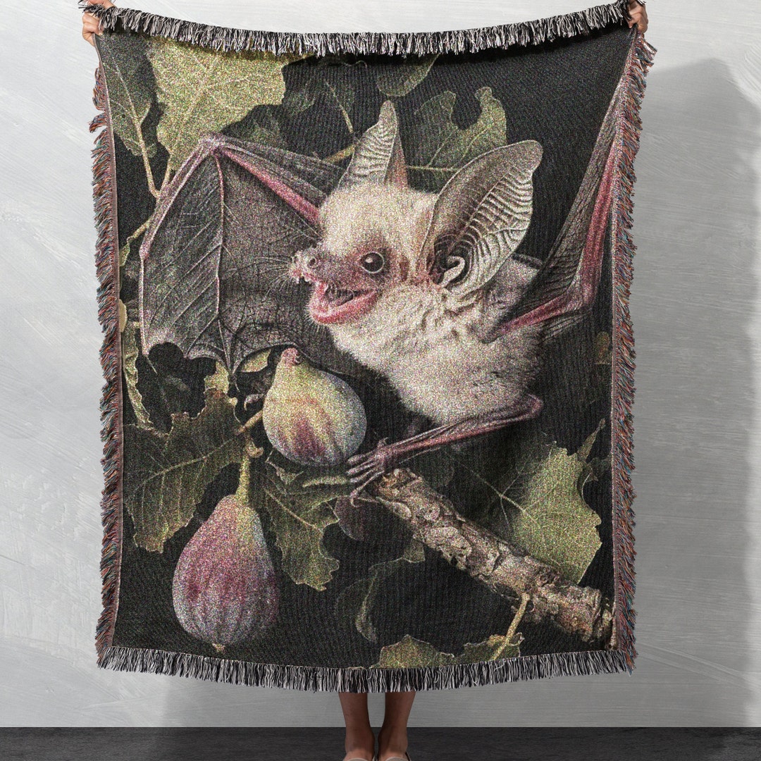 Bat Tapestry Whimsigoth Woven Throw Blanket Pastel Decor Gothic Bat ...