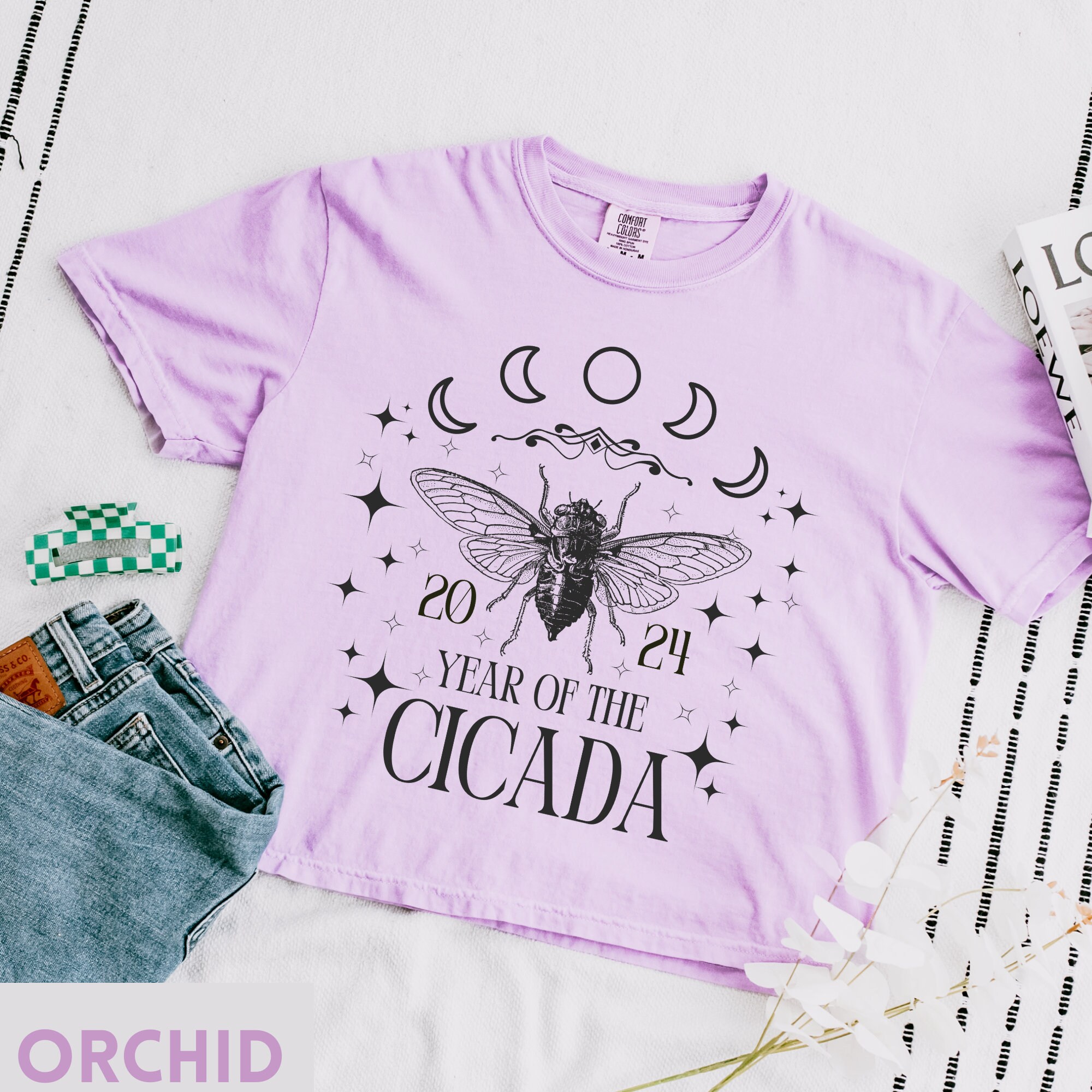 Cicada Crop Top Comfort Colors 2024 Year of the Cicada Dark Academia ...
