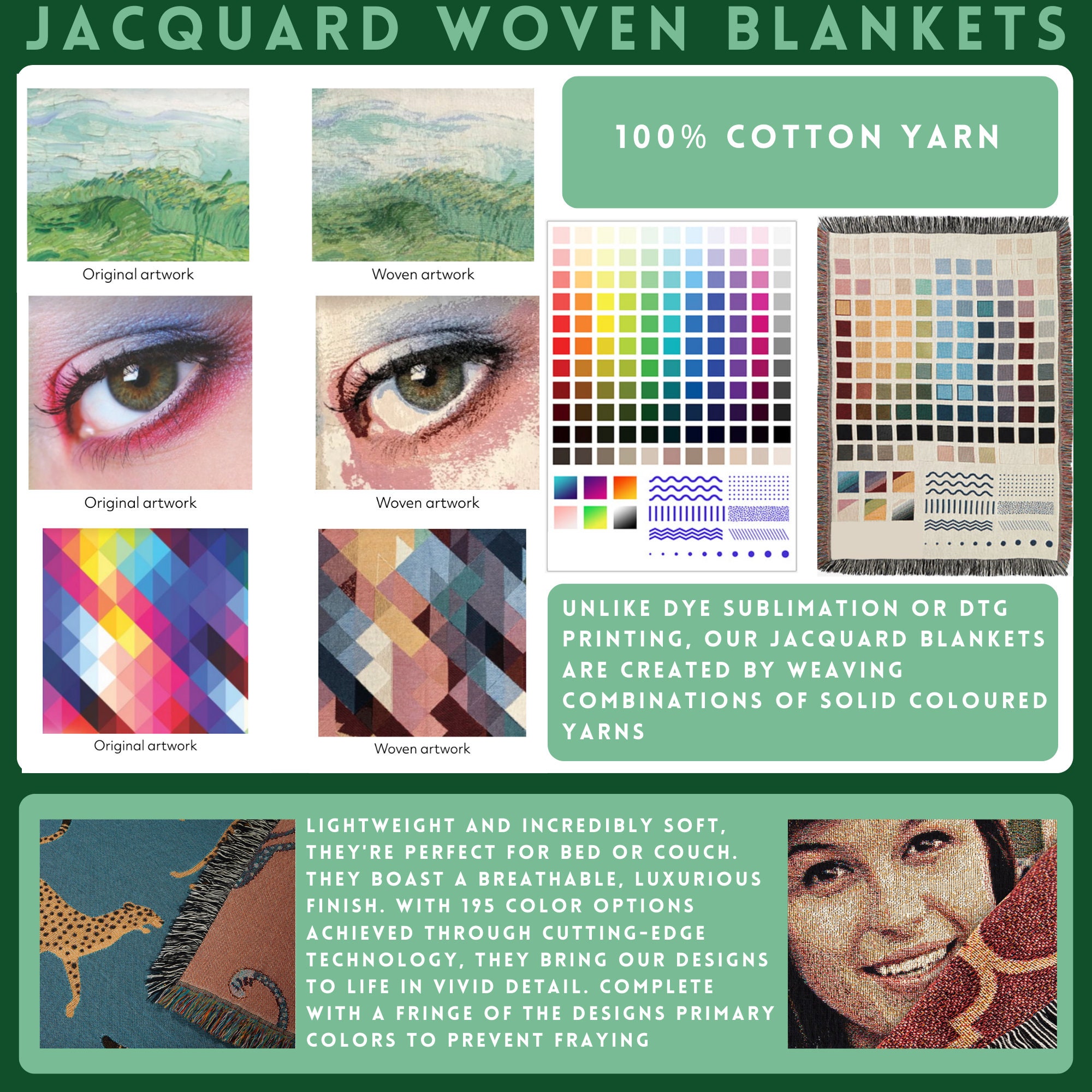 Forest Woven Blanket Aspen Tree Mountain Housewarming Gift Boho Decor ...