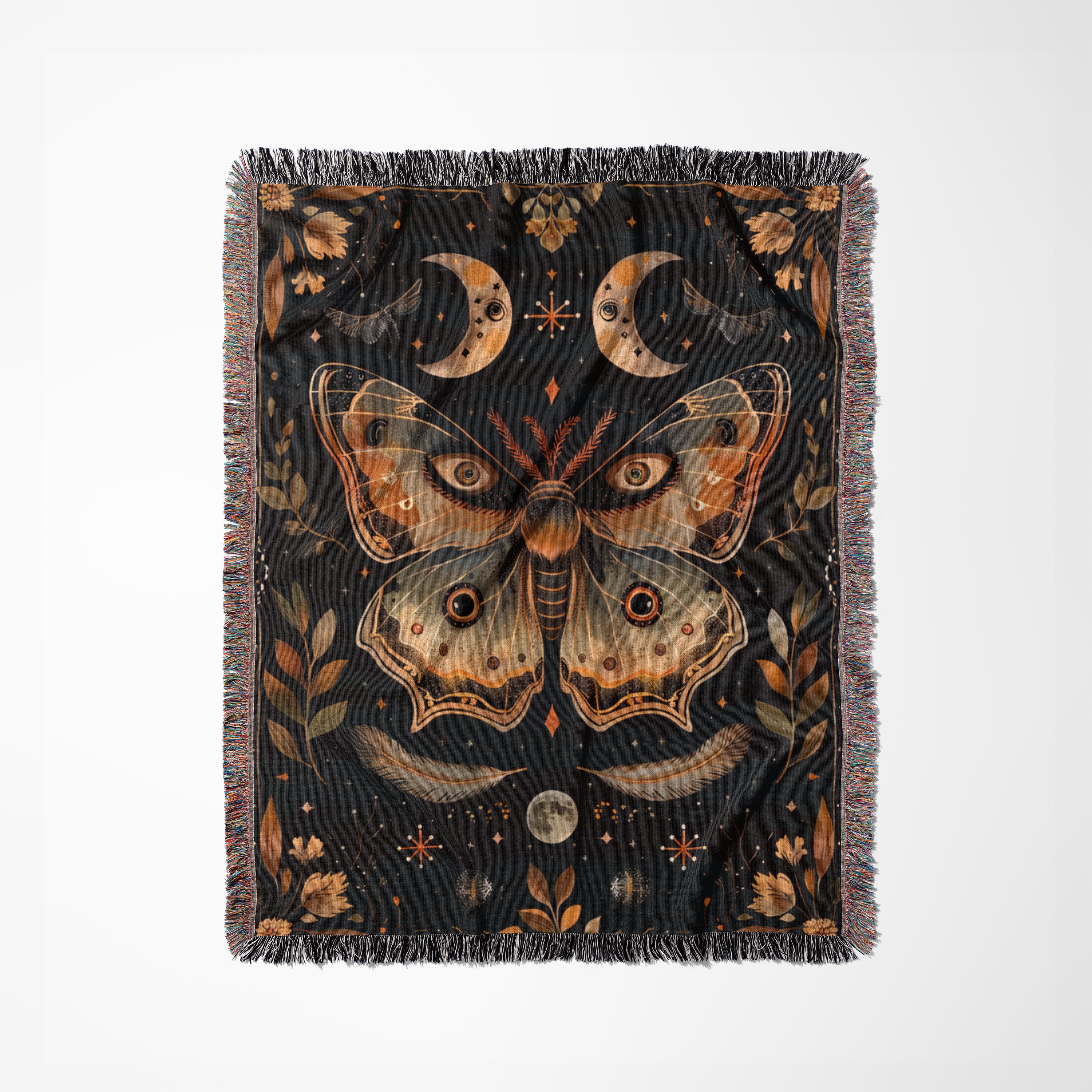 Celestial Throw Cottagecore Decor Magical Moth Dark Academia Mystical ...