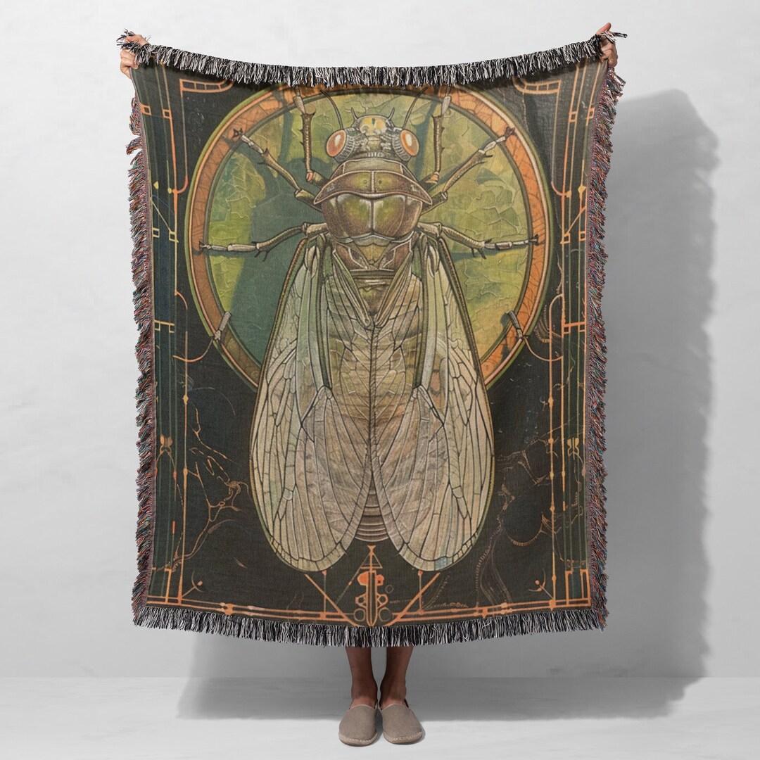 Cicada Throw Blanket Cicadas Tapestry Dark Academia Gifts Year of the ...