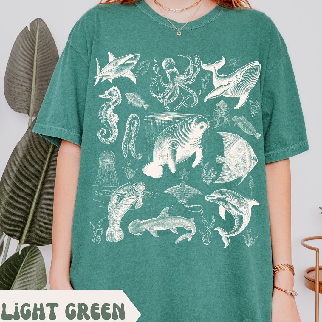 Oceancore Comfort Colors Shirt Sea Animal Tshirt Sealife Coconut Girl ...