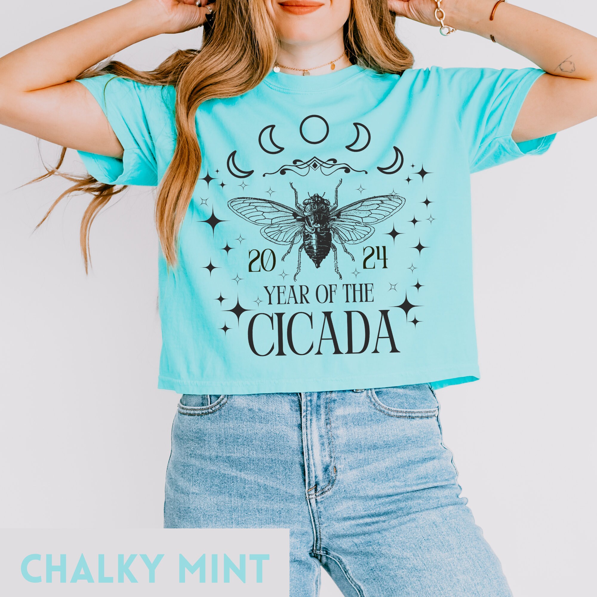 Cicada Crop Top Comfort Colors 2024 Year of the Cicada Dark Academia ...