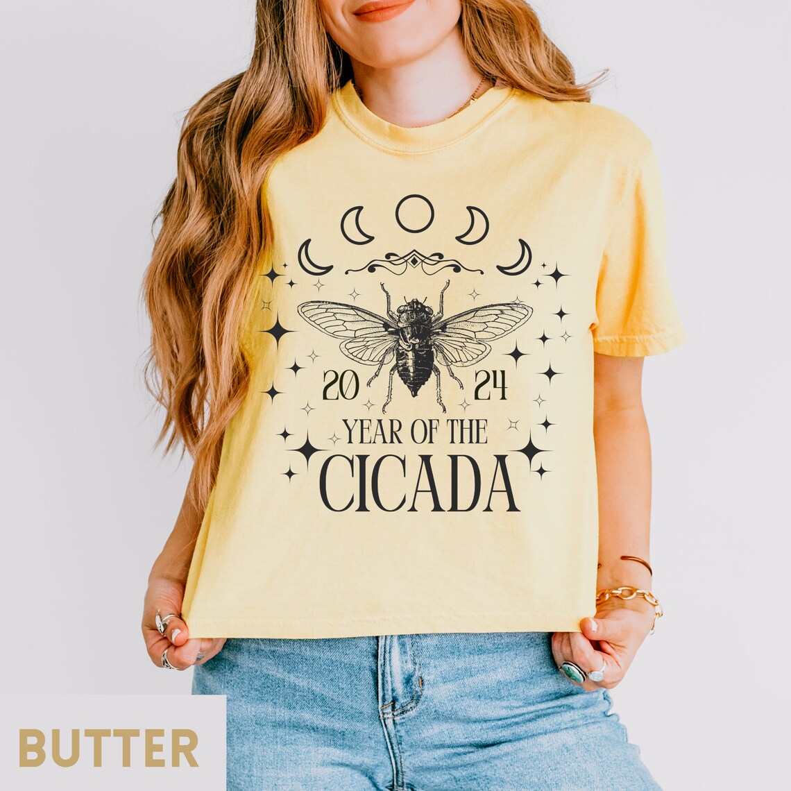 Cicada Crop Top Comfort Colors 2024 Year of the Cicada Dark Academia ...
