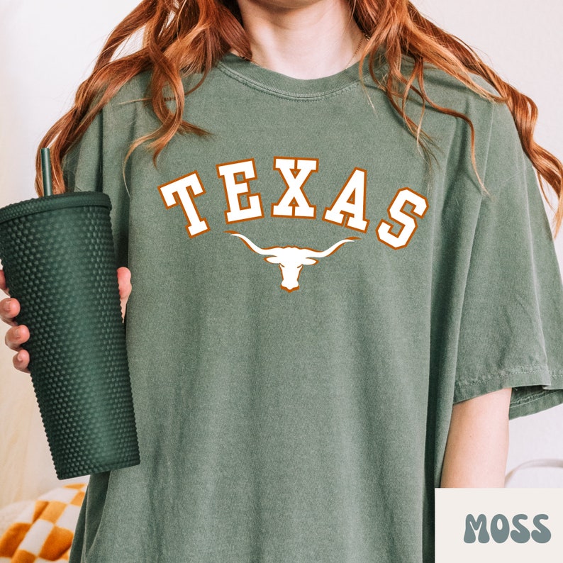 Texas Comfort Colors Shirt Go Longhorns Crewneck UT Fan Gift Game Day ...