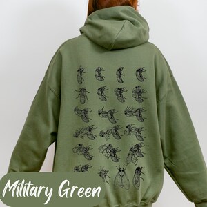 Cicada Hoodie Dark Academia Clothing Cicadas 2024 Brood Indie Pullover ...