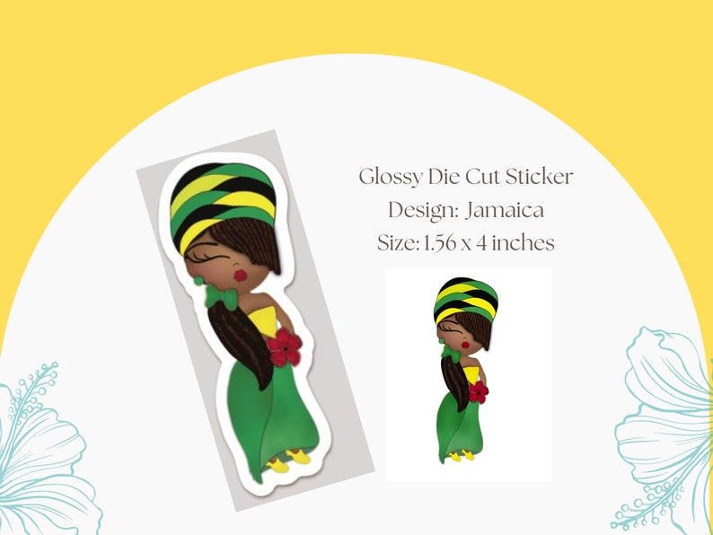 Jamaican Sticker | Jamaican Gyal | Caribbean Heritage | Sticker for ...