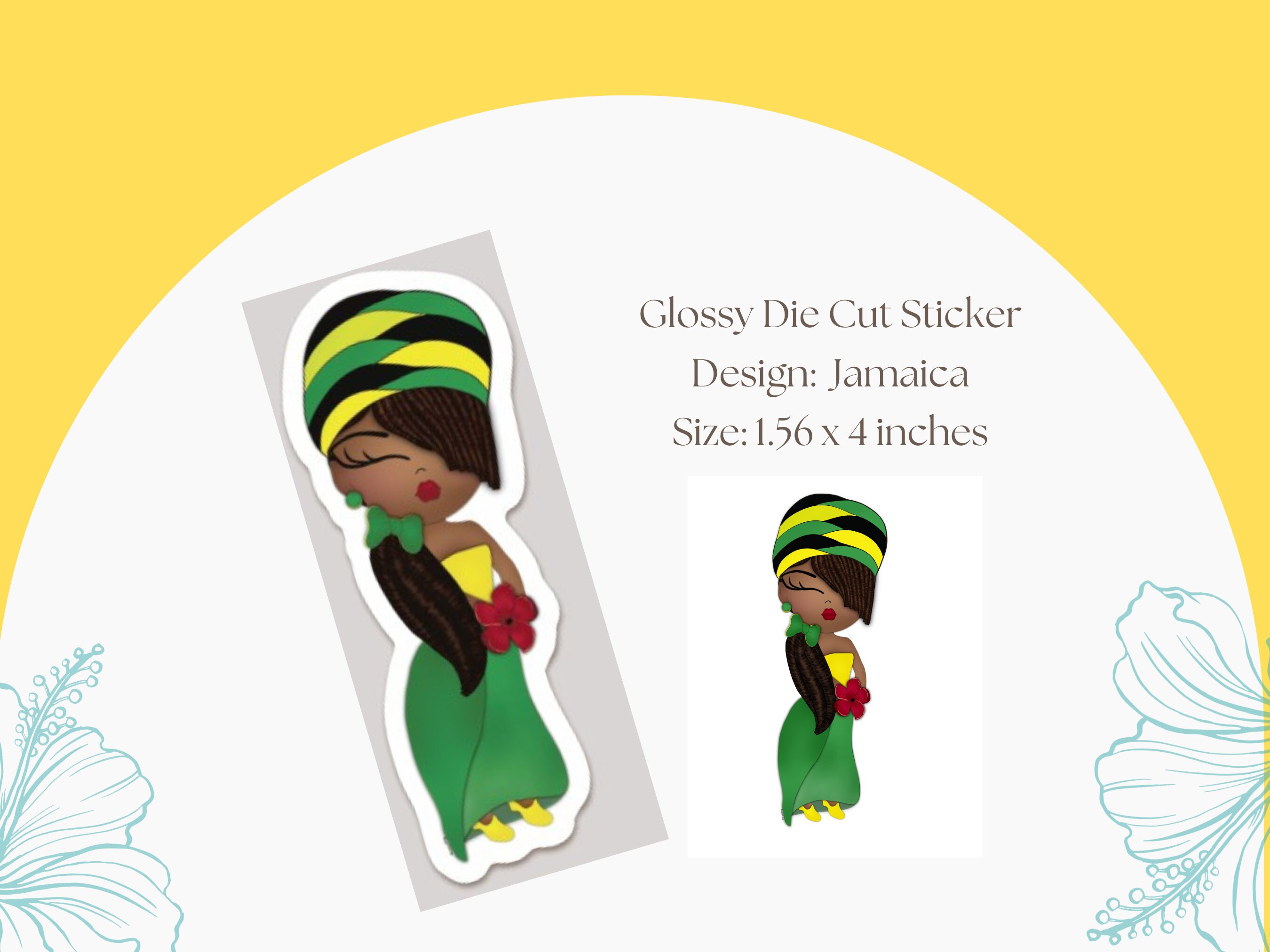 Jamaican Sticker | Jamaican Gyal | Caribbean Heritage | Sticker for ...