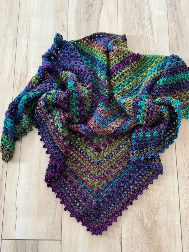 Triangular Scarf, Ladies Handmade Crochet Wrap With Wooden Holder ...