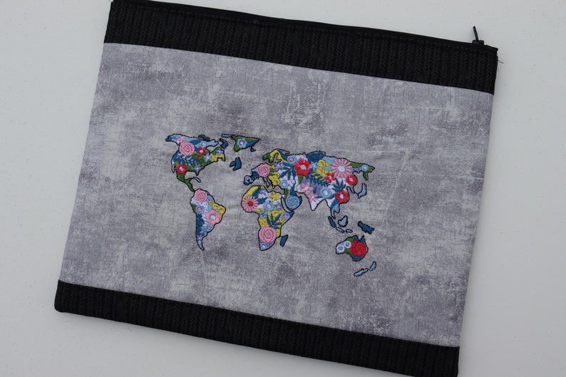 Personalised Passport/travel Documents Pouch, Zippered Bag, World Map - Etsy