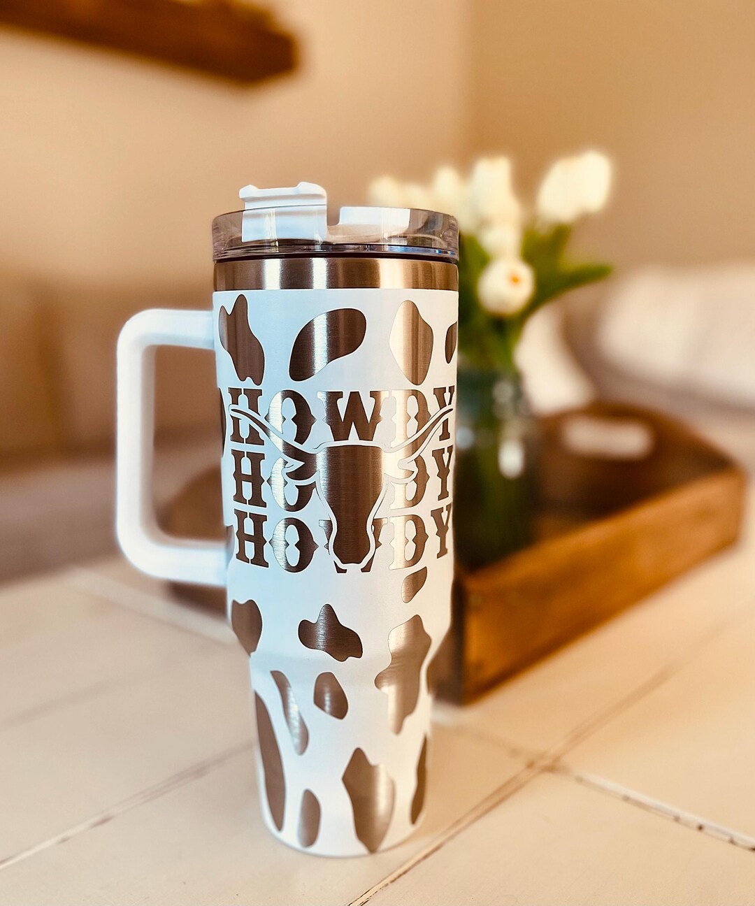 Howdy Cow Print Full Wrap for 40oz Tumbler. Cow Cup, Fun Cups, Custom ...