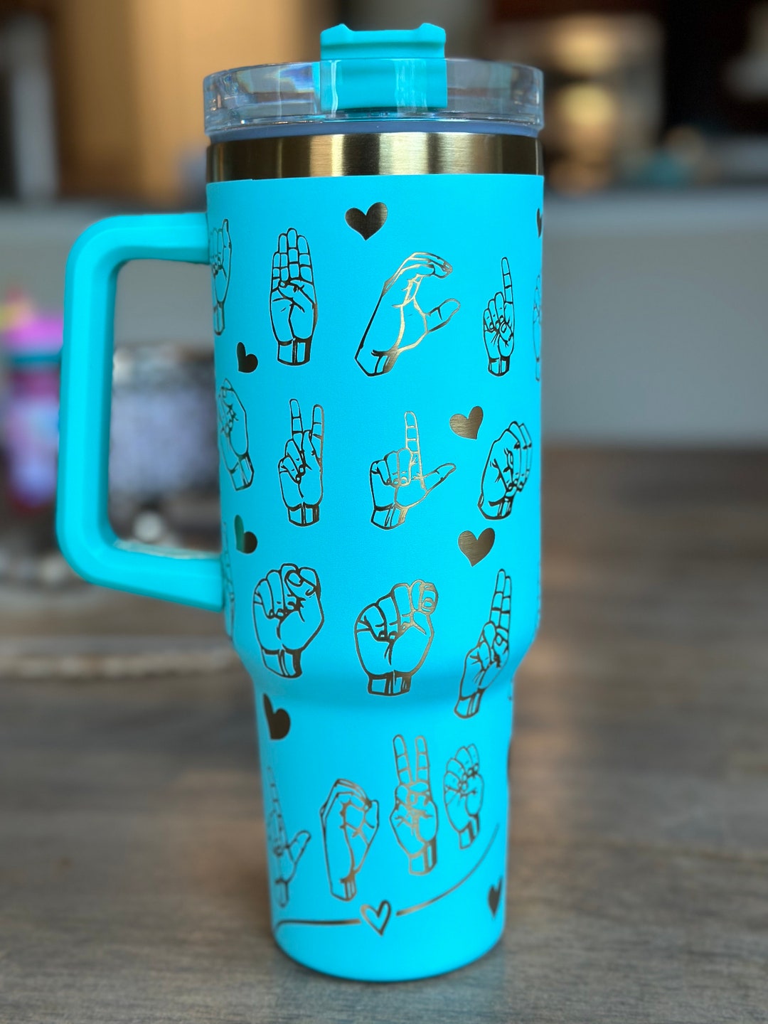 American Sign Language (ASL) Laser Engraved Wrap on Your Choice of a ...