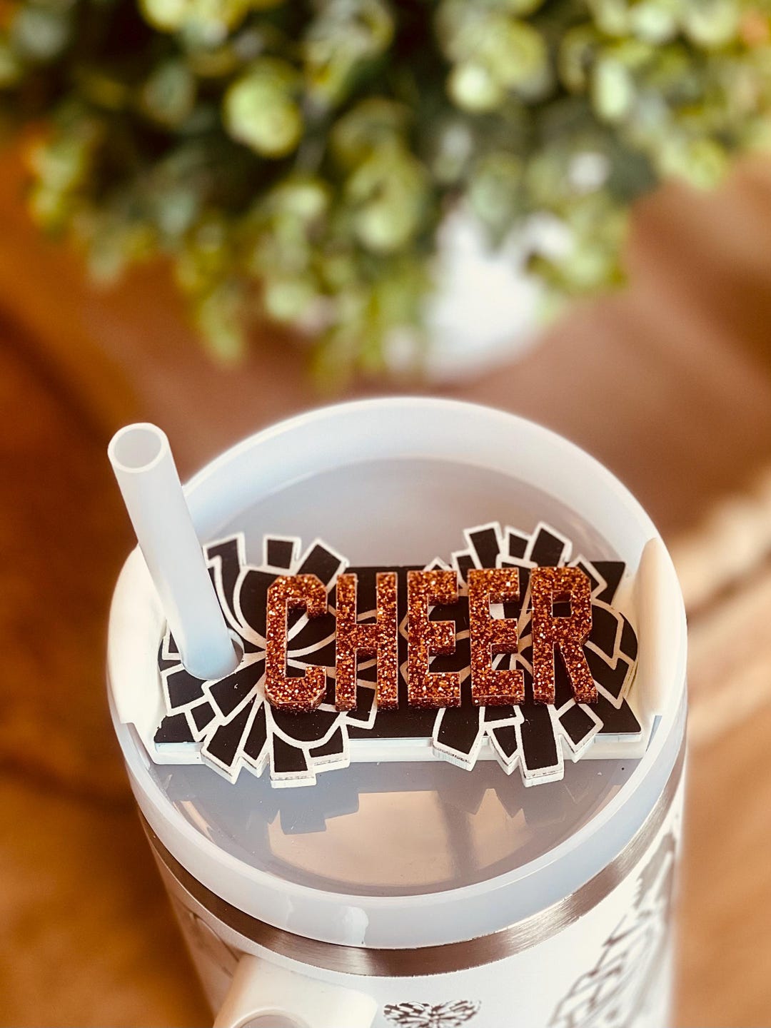 Pom Pom CHEER Cup Topper for 40oz V2 Lid Cup. SVG and Lightburn File ...