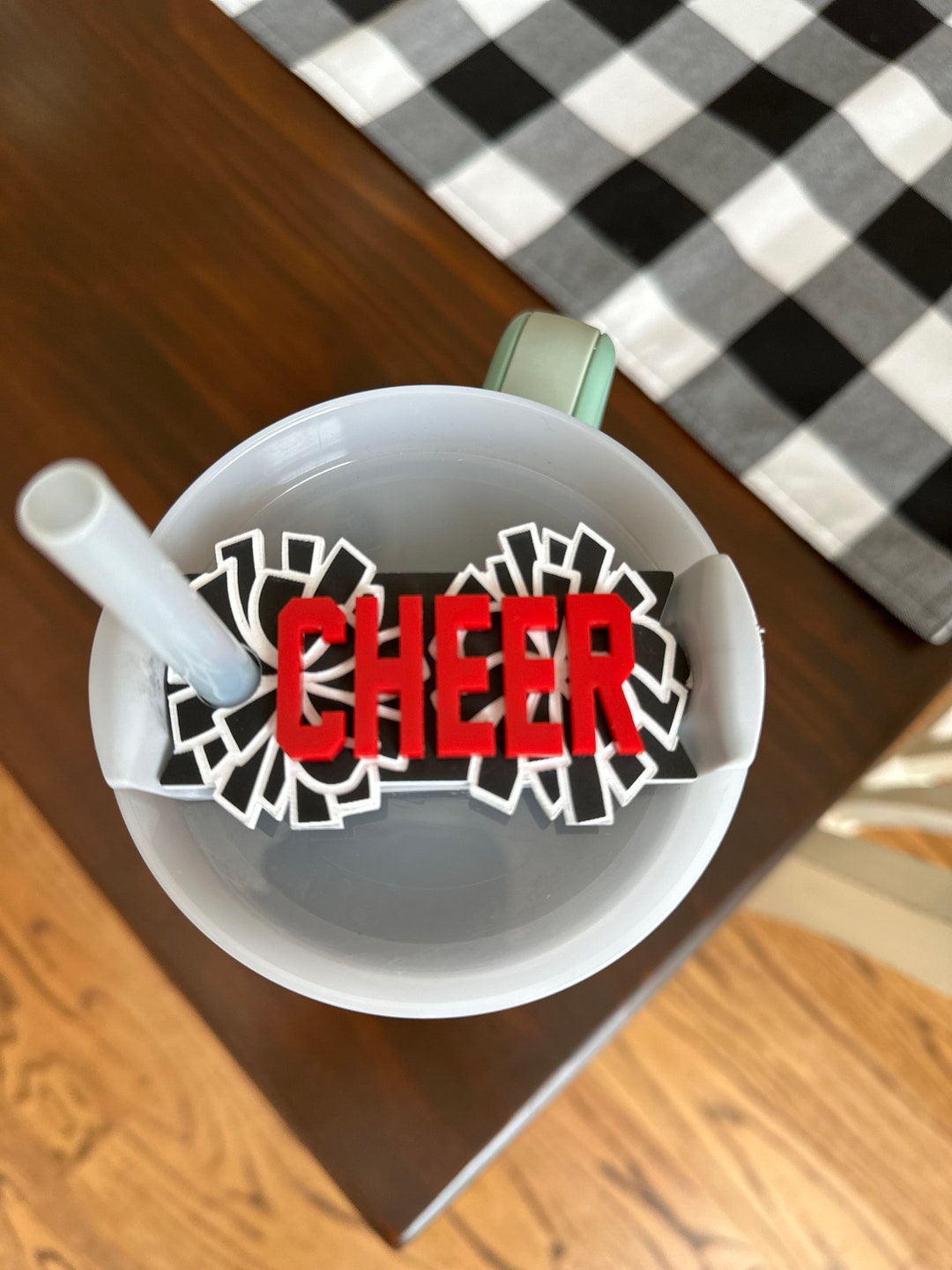 Pom Pom CHEER Cup Topper for 40oz V2 Lid Cup. SVG and Lightburn File ...