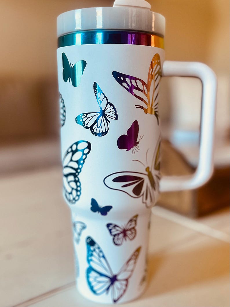 Butterfly Wrap for 40oz Tumbler, Digital Download, SVG and Lightburn ...