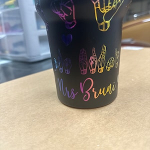 American Sign Language (ASL) Laser Engraved Wrap on Your Choice of a ...